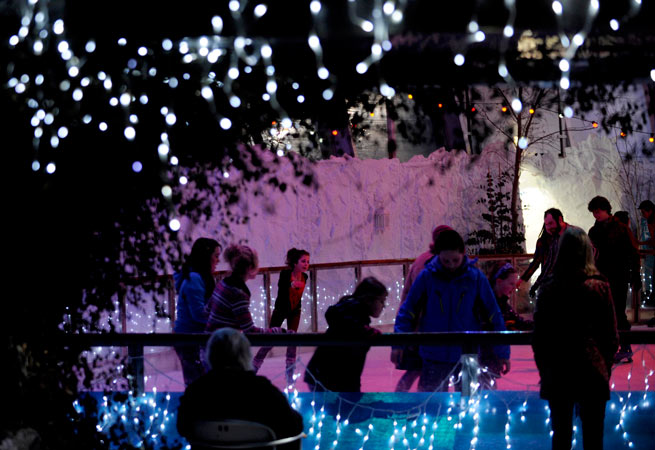 Ice skating at the Eden Project